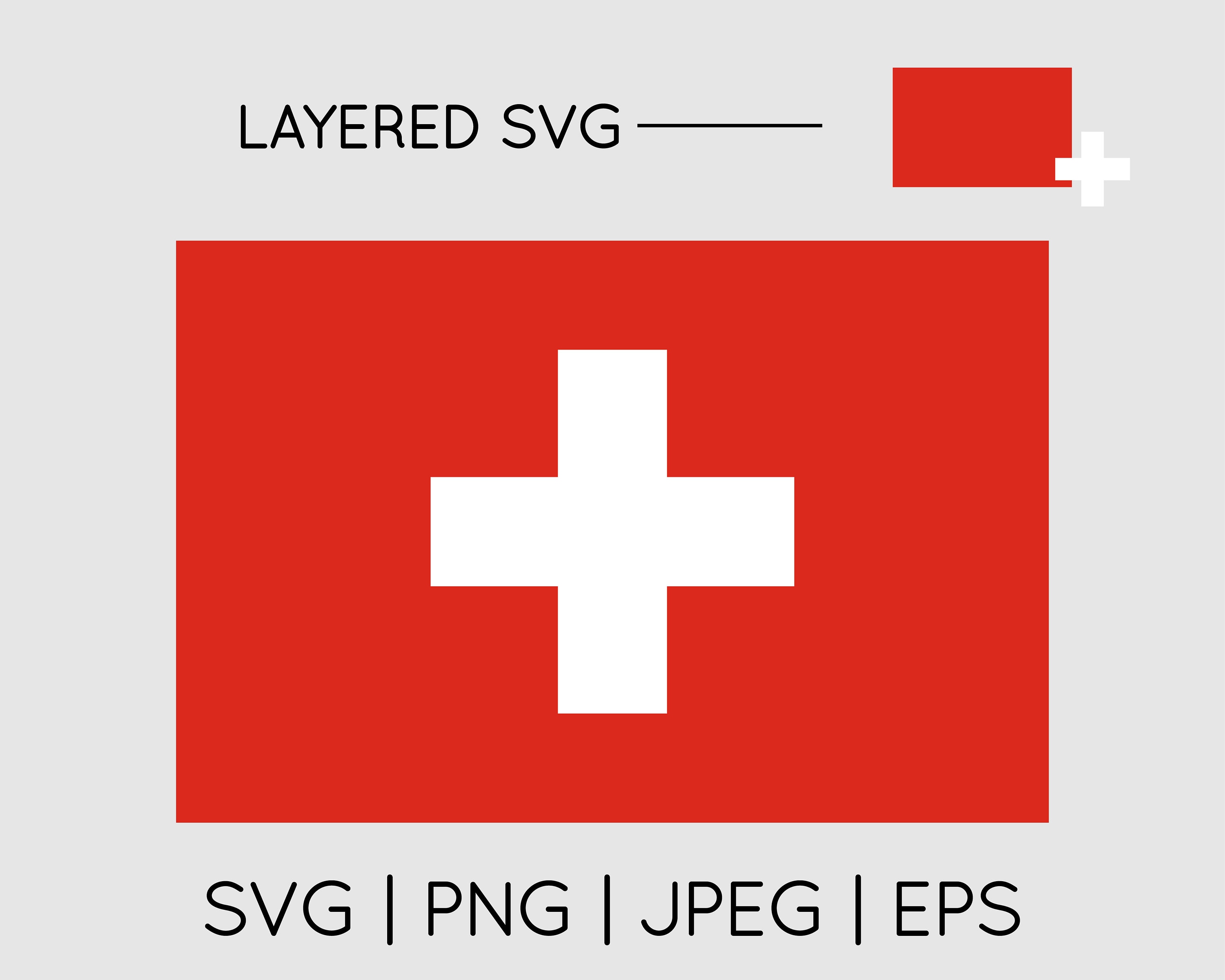 Switzerland Flag | SVG EPS PNG Instant Digital Download Clipart Vector ...