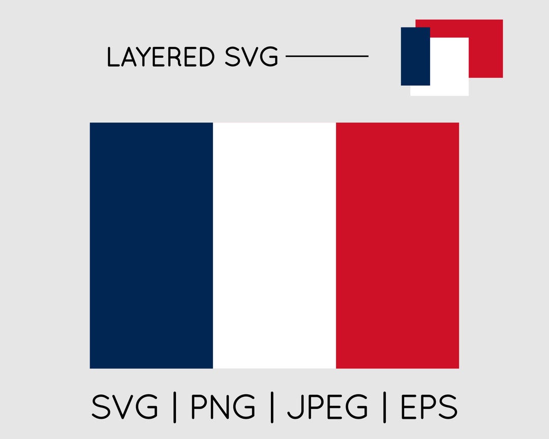 France Flag | SVG EPS PNG Jpeg Instant Digital Download Clipart Vector ...