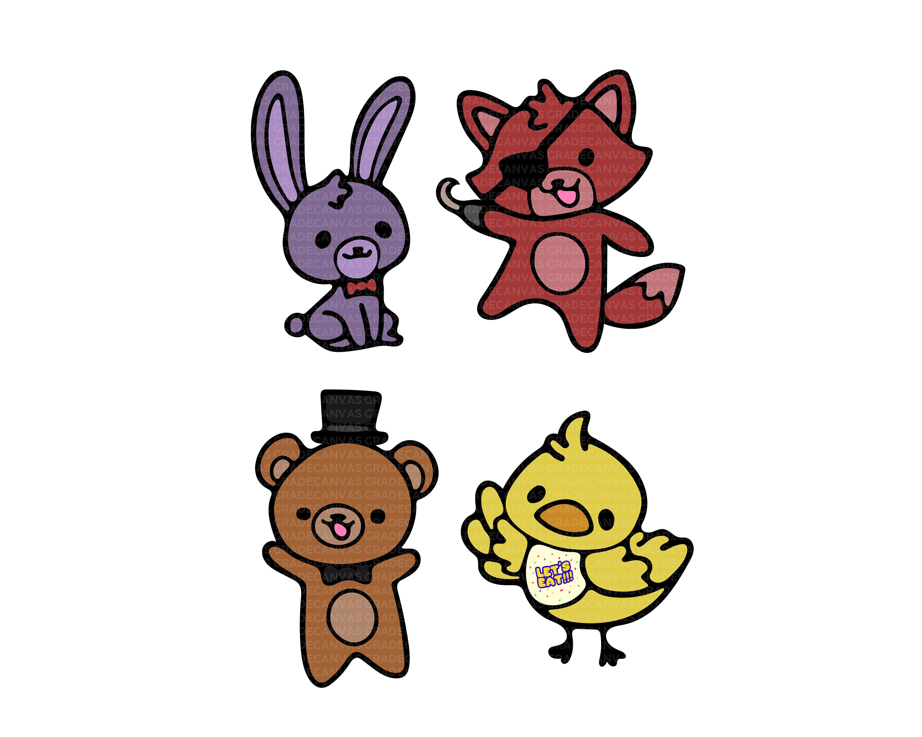 Five Nights at Freddy's, FNAF Designs | Layered SVG & PNG Instant ...