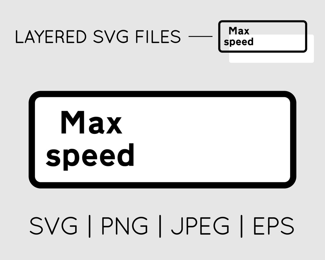 Uk Blank Max Speed Sign | SVG PNG EPS Dxf Instant Digital Download ...