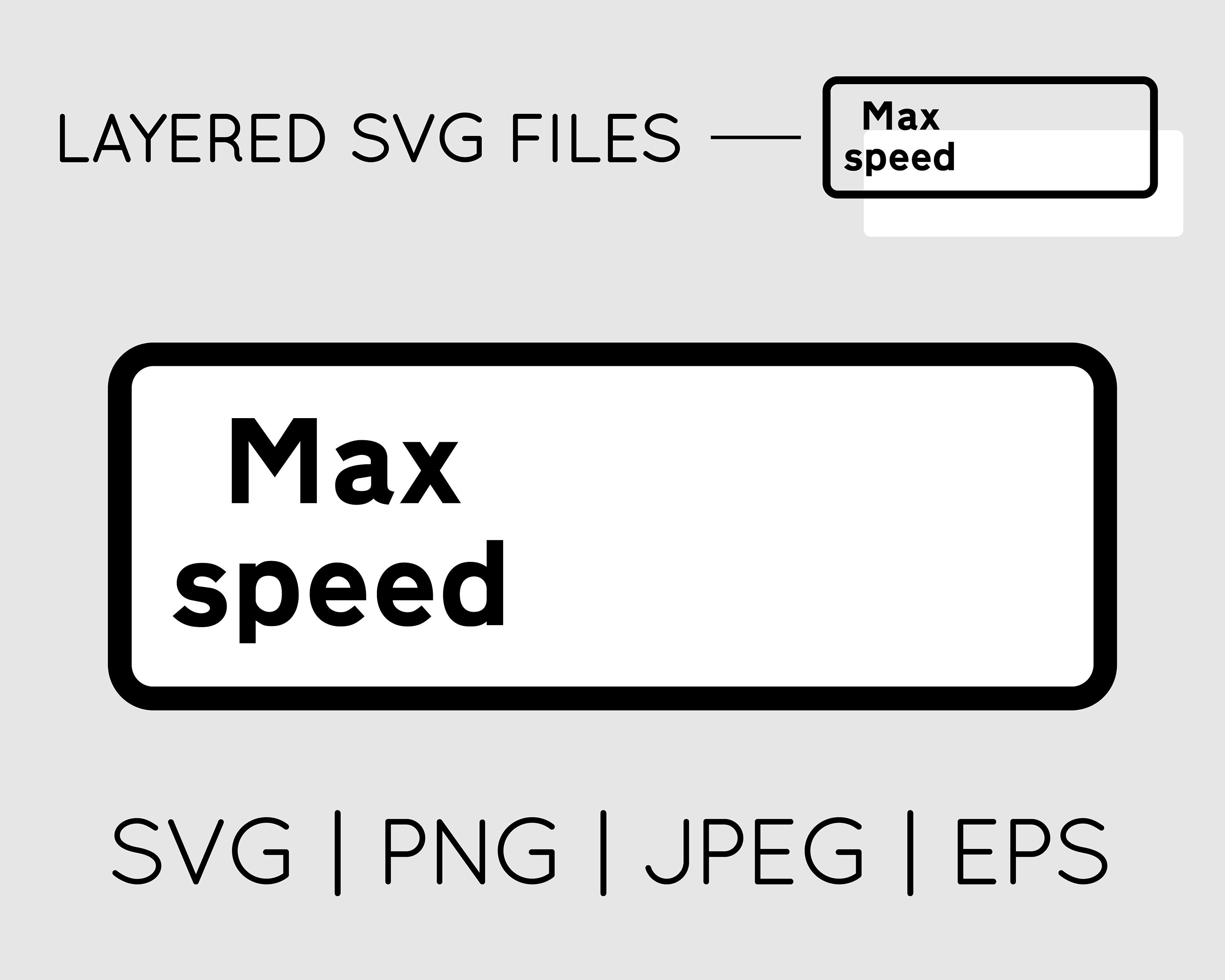 Uk Blank Max Speed Sign | SVG PNG EPS Dxf Instant Digital Download ...
