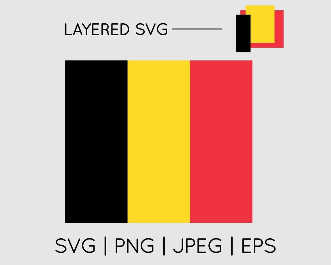 Belgium Flag | SVG EPS PNG Jpeg Instant Digital Download Clipart Vector ...