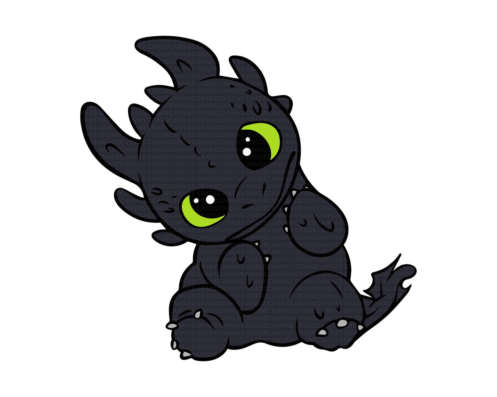 Dragon, Toothless | Layered SVG & PNG Instant Digital Download Clipart ...