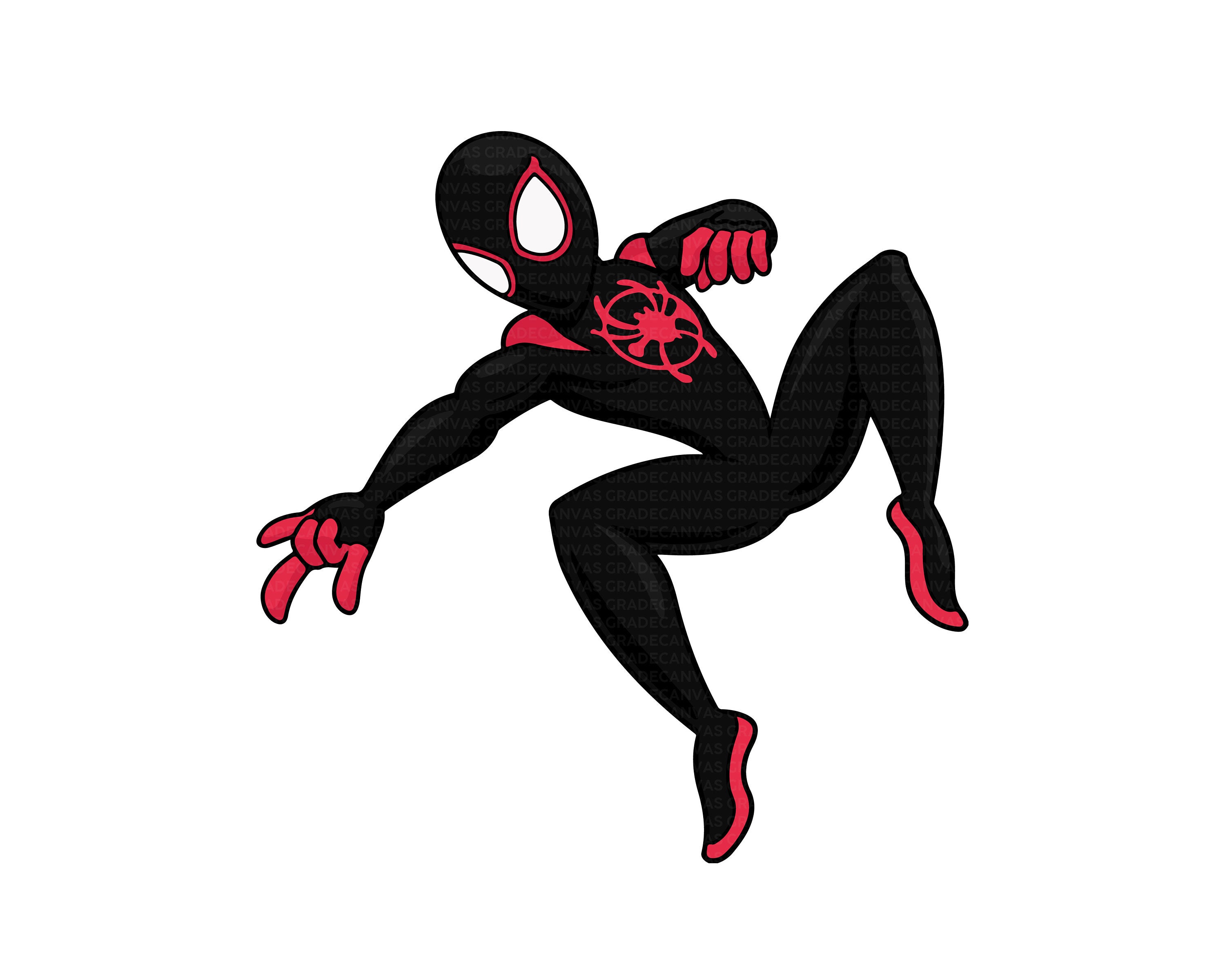 Spiderman, Spider Verse, Miles Morales Design | SVG EPS PNG Instant ...