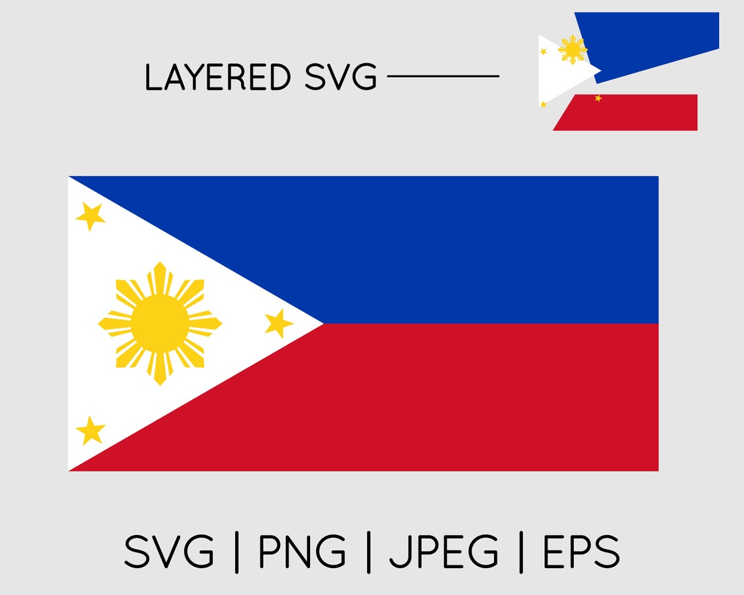 Philippines Flag | SVG EPS PNG Instant Digital Download Clipart Vector ...