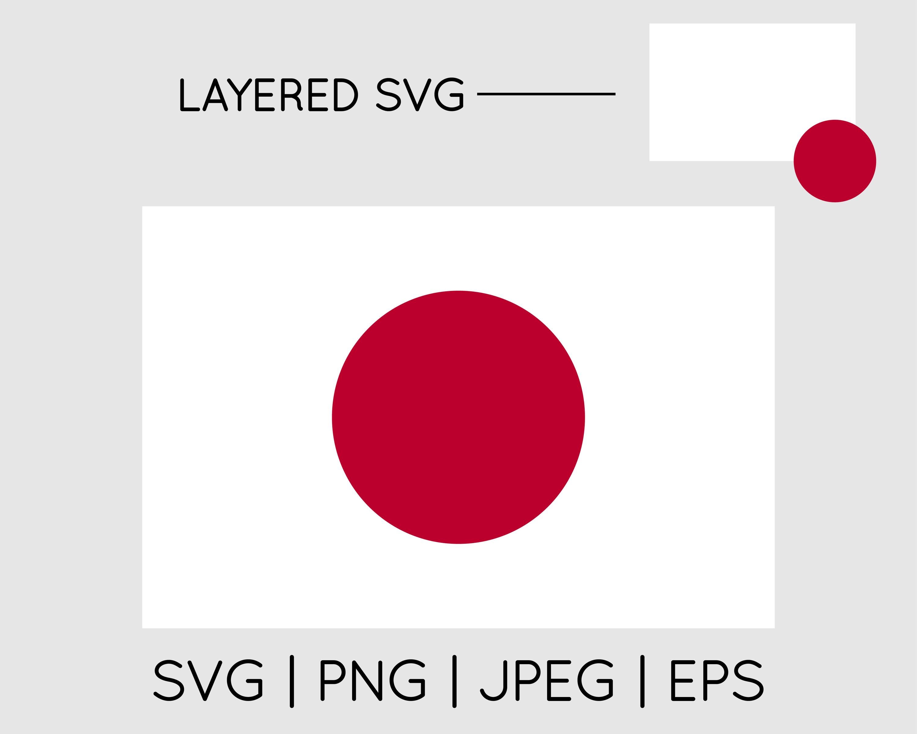 Japan Flag | SVG EPS PNG Instant Digital Download Clipart Vector ...