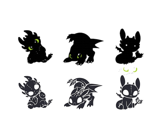 Toothless Silhouette Svg
