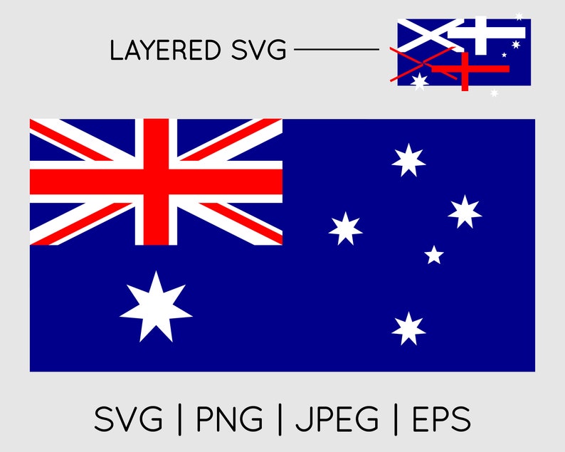 Australia Flag | SVG EPS PNG Instant Digital Download Clipart Vector ...