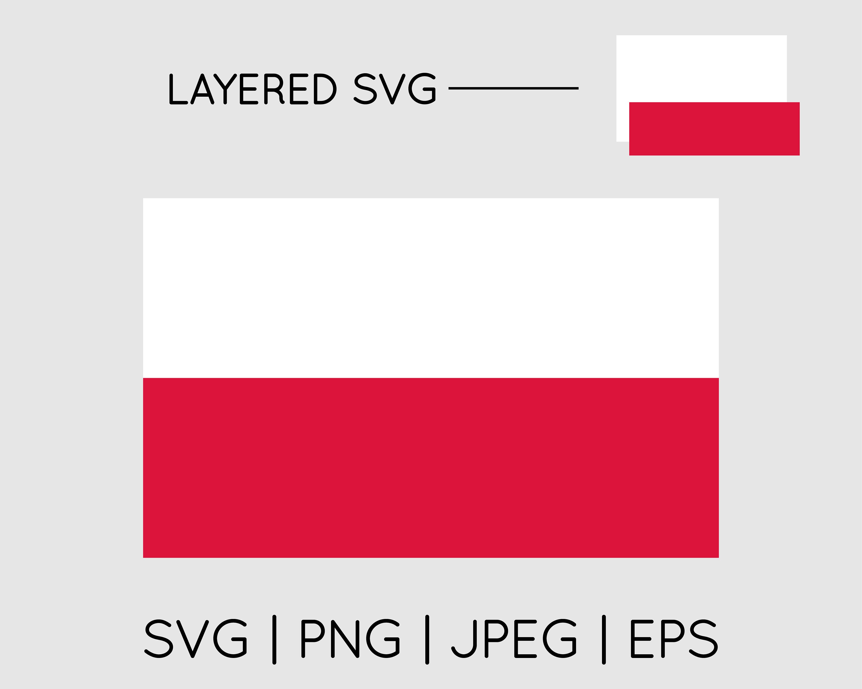 Poland Flag | SVG EPS PNG Instant Digital Download Clipart Vector ...