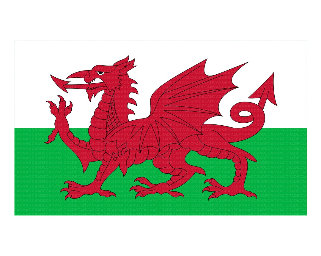 Welsh Flag | SVG EPS PNG Instant Digital Download Clipart Vector ...