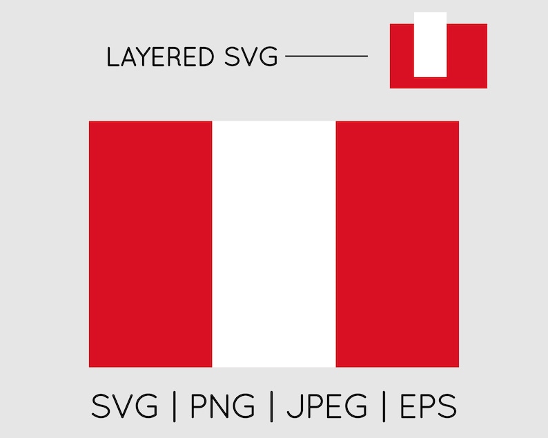Peru Flag | SVG EPS PNG Instant Digital Download Clipart Vector Outline ...