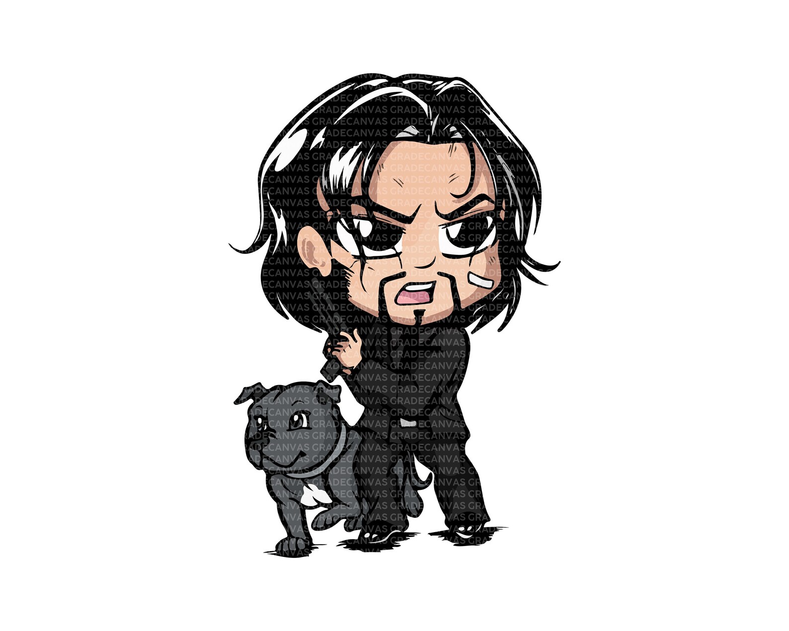 Keanu Reeves and Dog Design SVG EPS PNG Instant Digital Download ...