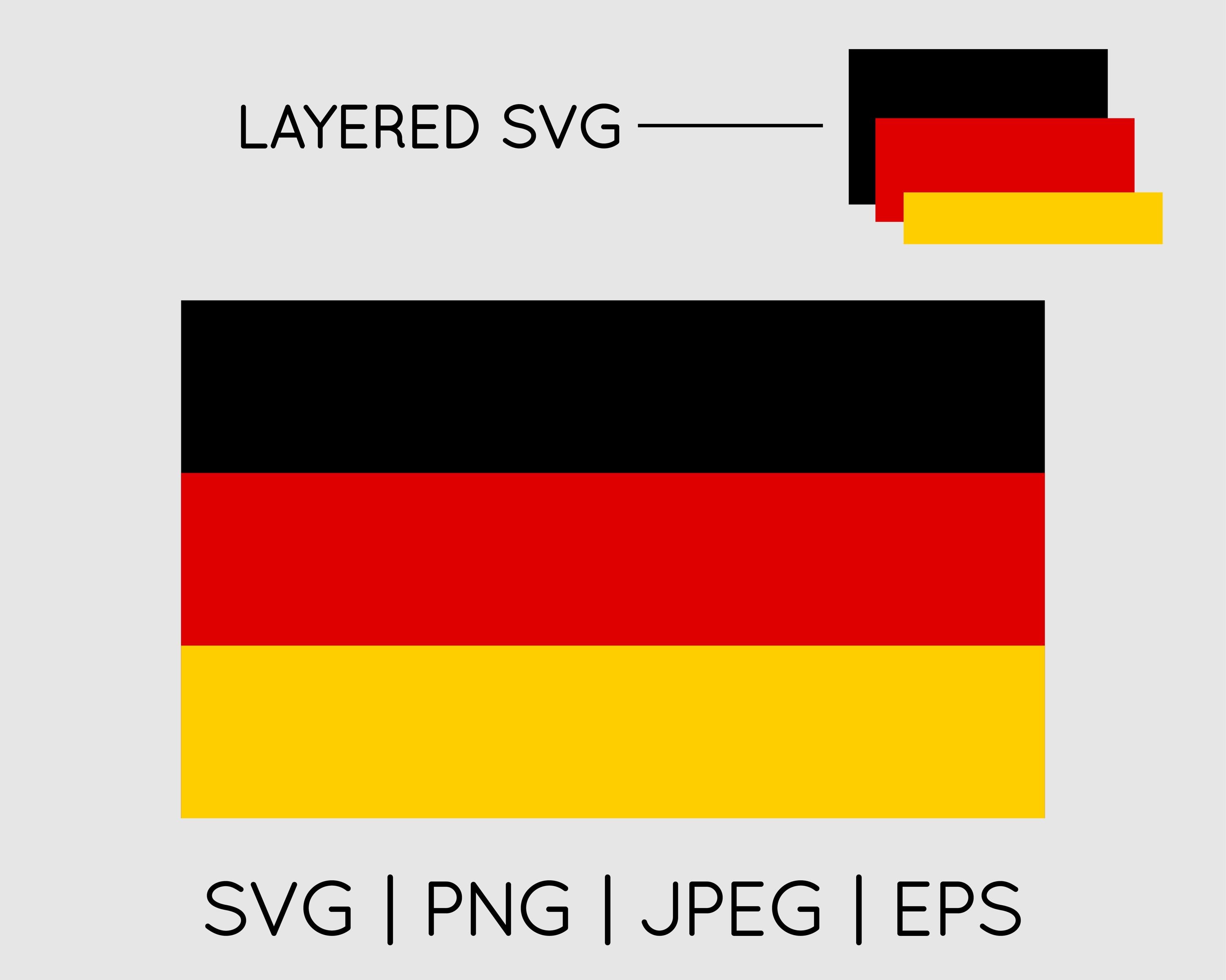 Germany Flag | SVG EPS PNG Jpeg Instant Digital Download Clipart Vector ...