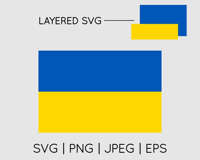 Ukraine Flag | SVG EPS PNG Jpeg Instant Digital Download Clipart Vector ...