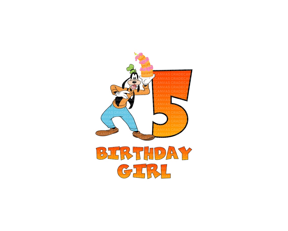 Goofy Birthday Age Layered SVG & PNG Instant Digital Download Clipart ...