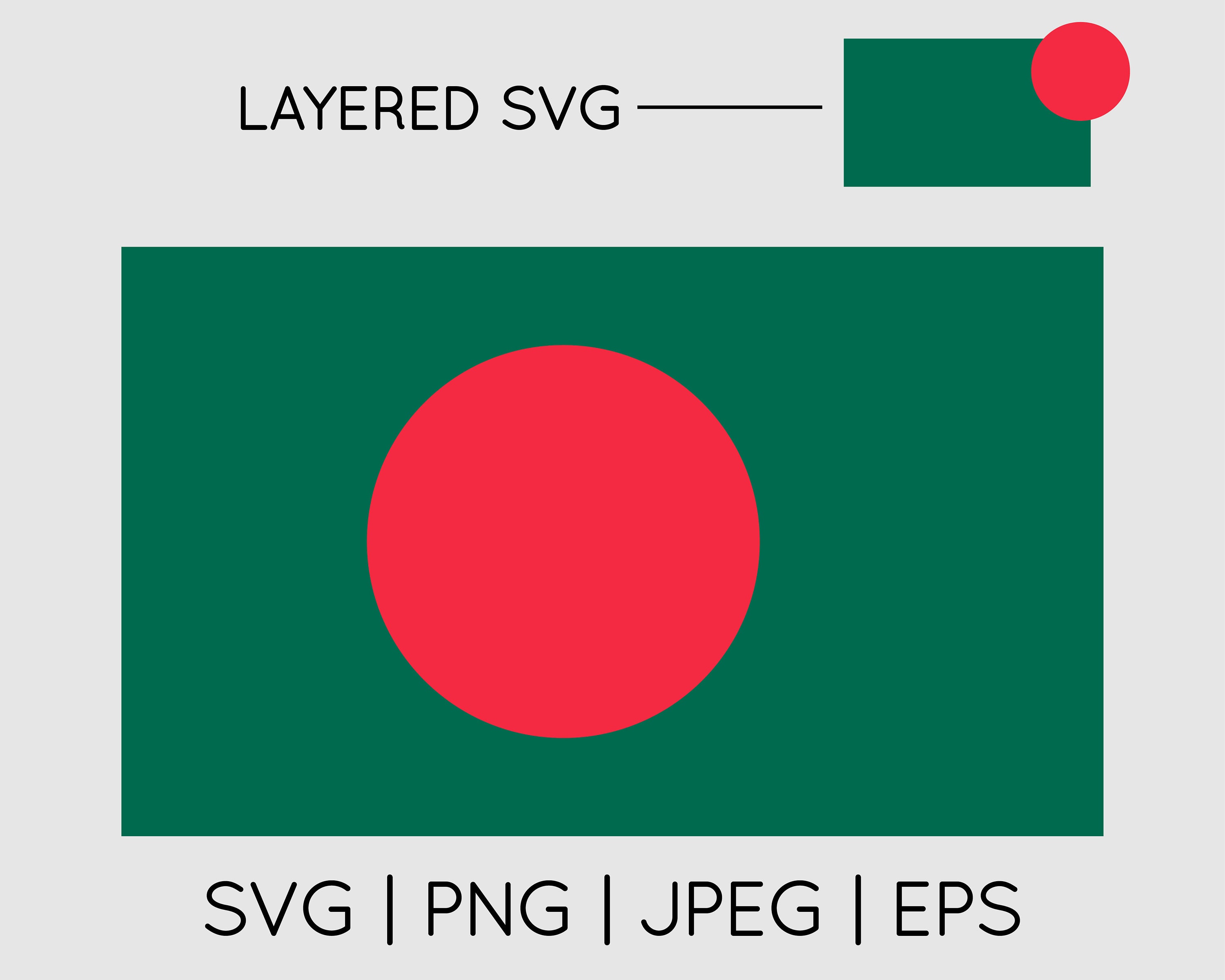 Bangladesh Flag | SVG EPS PNG Jpeg Instant Digital Download Clipart ...