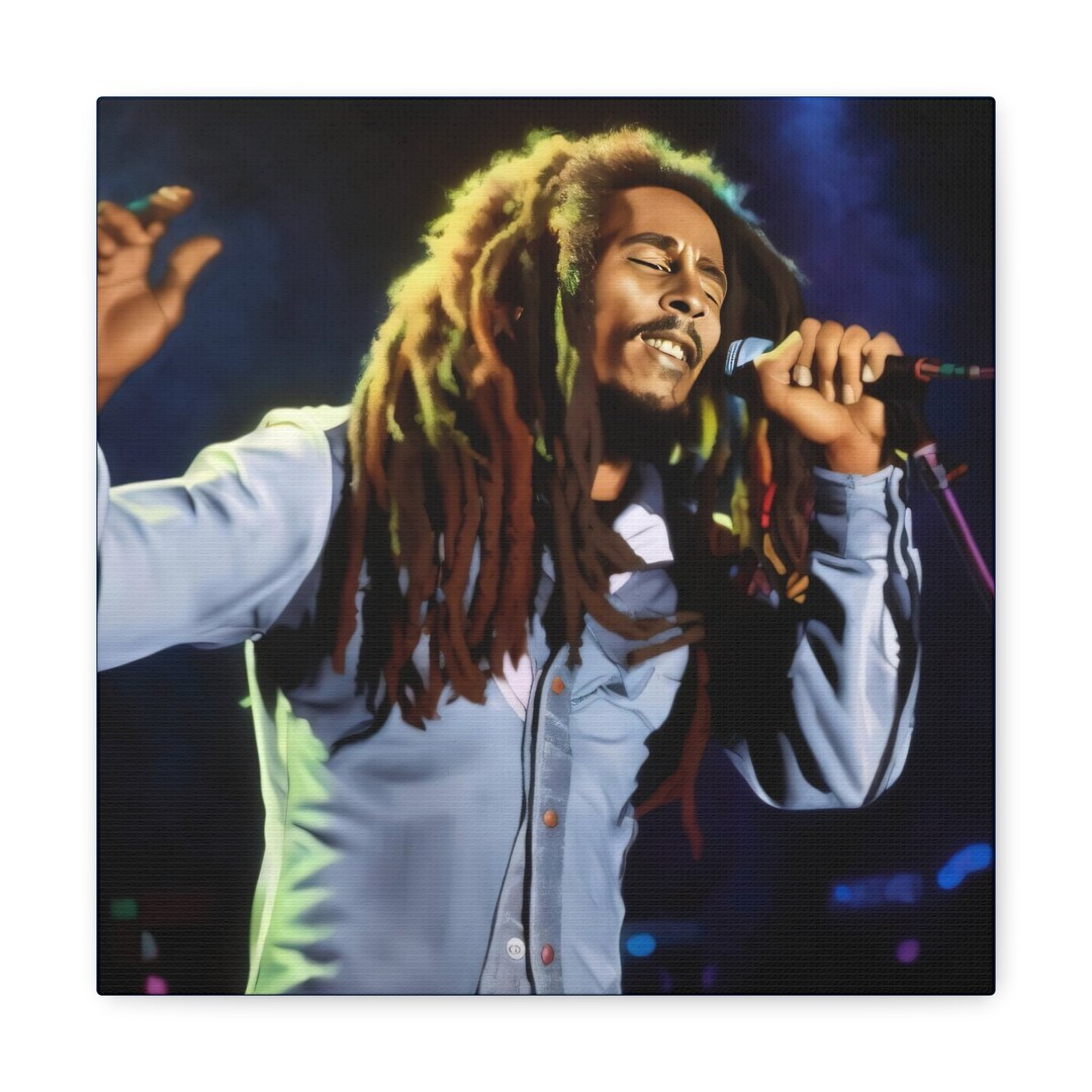 Bob Marley Canvas Gallery Wrap Legendary Icon on Stage - Etsy