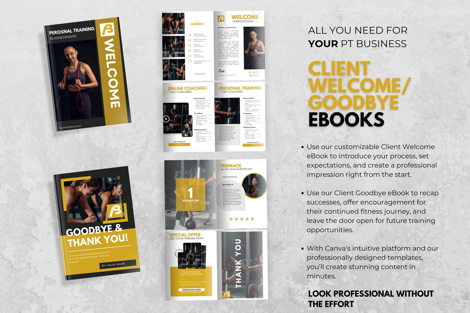 Personal Trainer Template Editable With Canva, Fitness Coaching ...