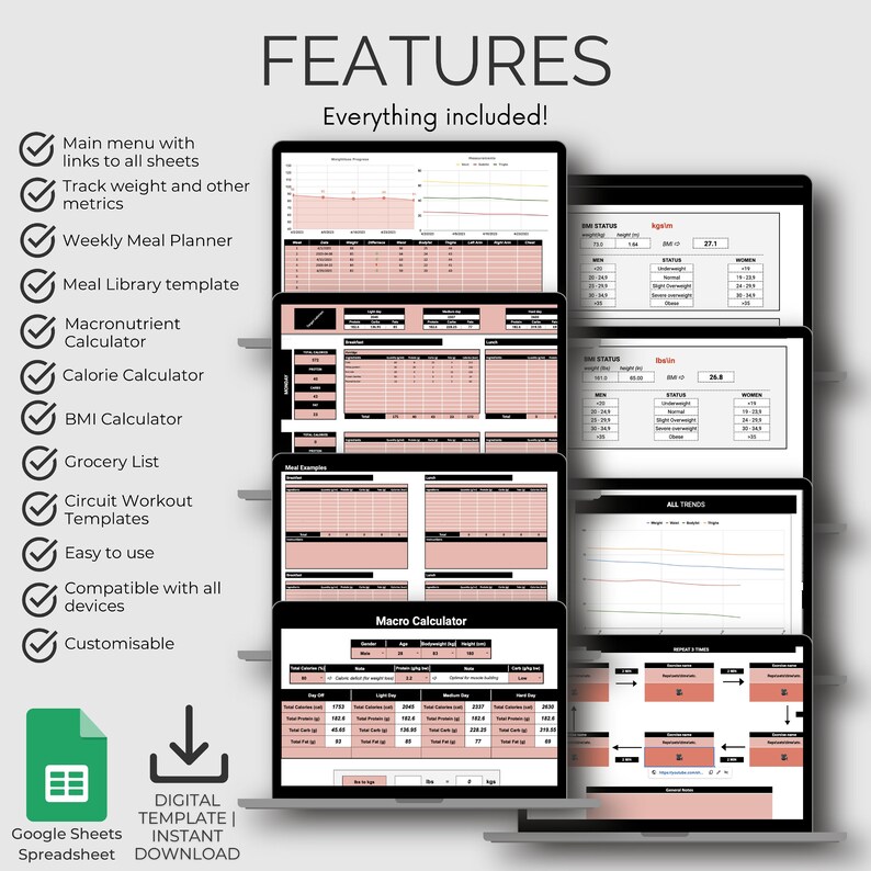 Personal Trainer Weight Loss Tracker Spreadsheet Google Sheets ...