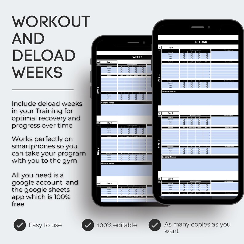 Personal Trainer Workout and Nutrition Spreadsheet for Google - Etsy