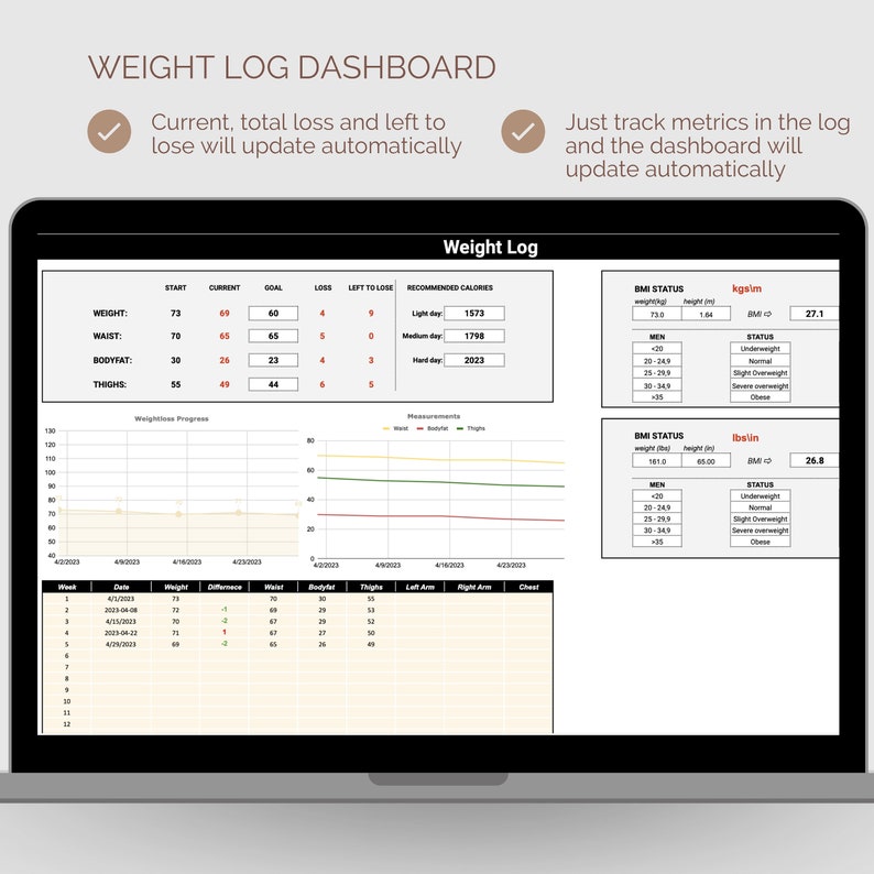 Personal Trainer Weight Loss Tracker Spreadsheet Google Sheets ...