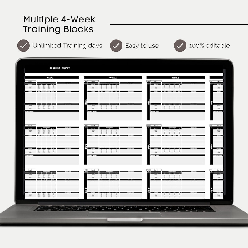 Workout Planner Google Sheets Spreadsheet for Personal Trainers ...