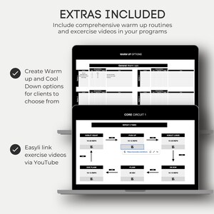 Workout Planner Google Sheets Spreadsheet for Personal Trainers ...