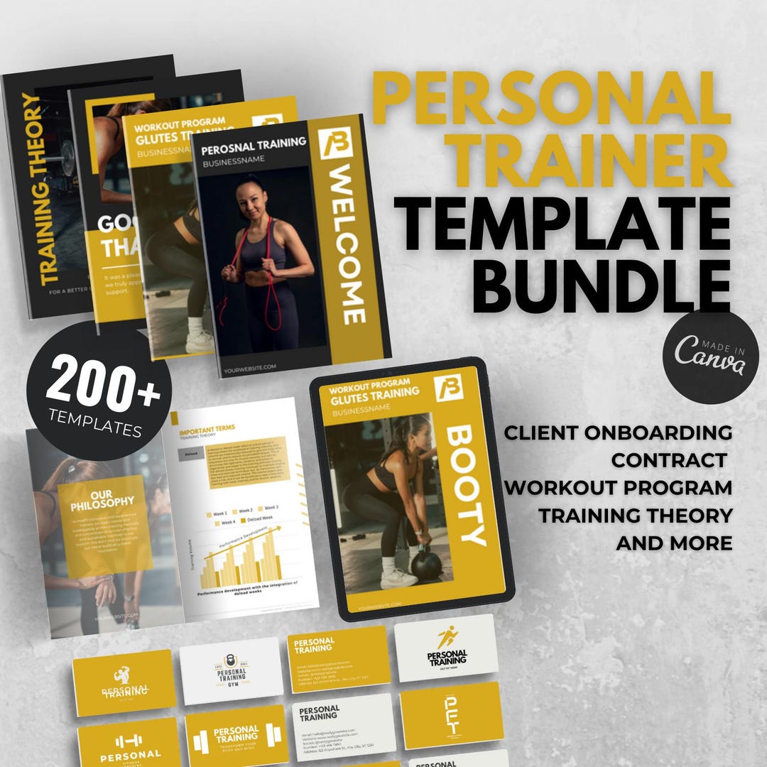 Personal Trainer Template Editable With Canva, Fitness Coaching ...