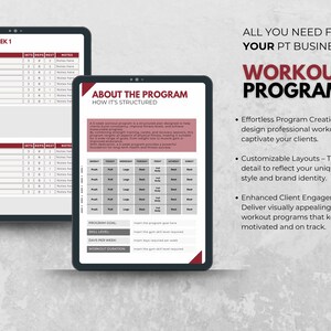 Customizable Workout Program Canva Template – Personal Trainer Fitness ...