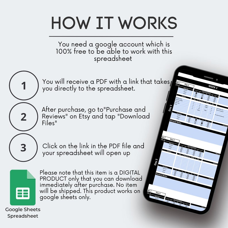 Workout Tracker Google Sheets Spreadsheet, Digital Template, Habit ...