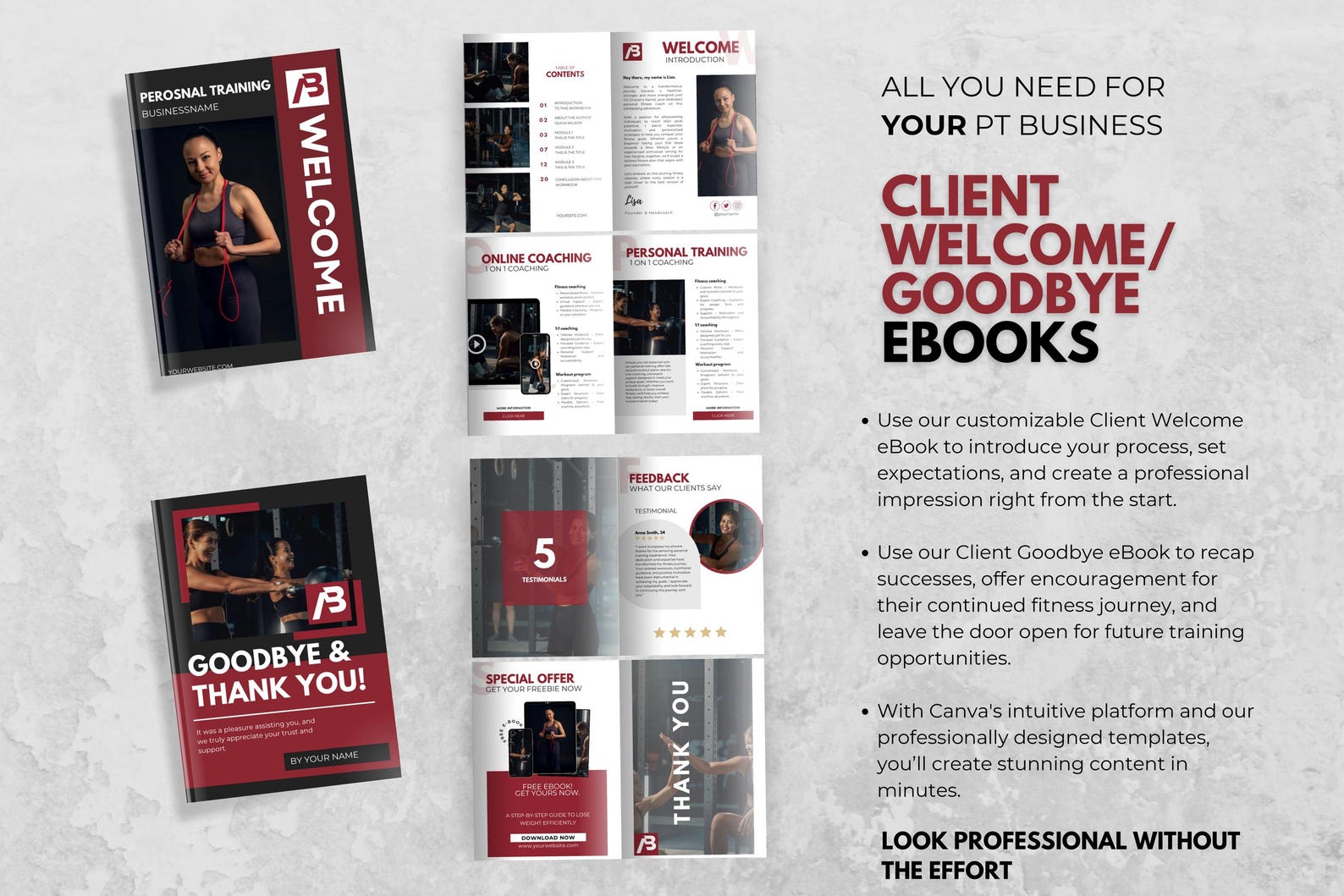 Personal Trainer Template Editable With Canva, Fitness Coaching ...