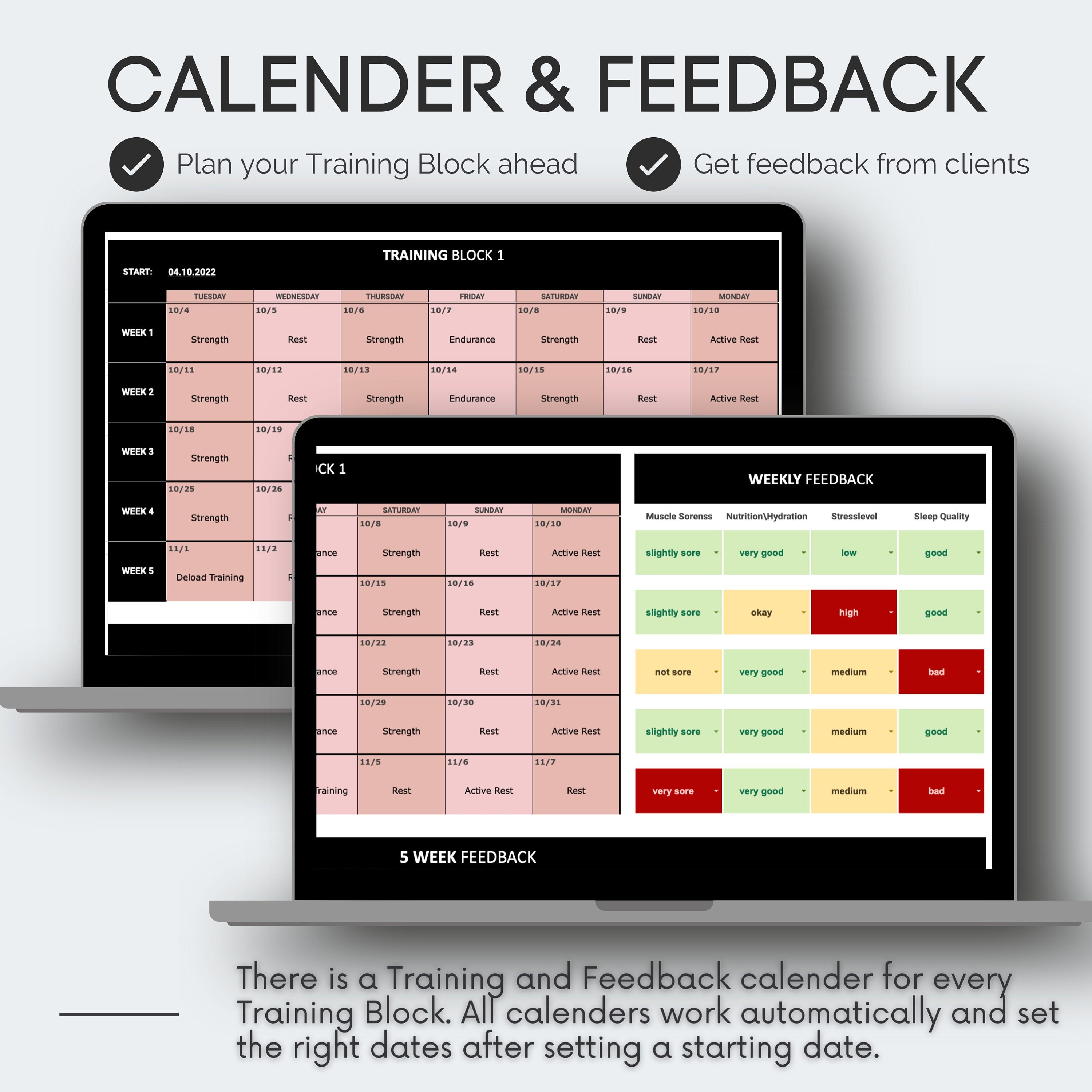 Personal Trainer Workout and Nutrition Spreadsheet for Google Sheets ...