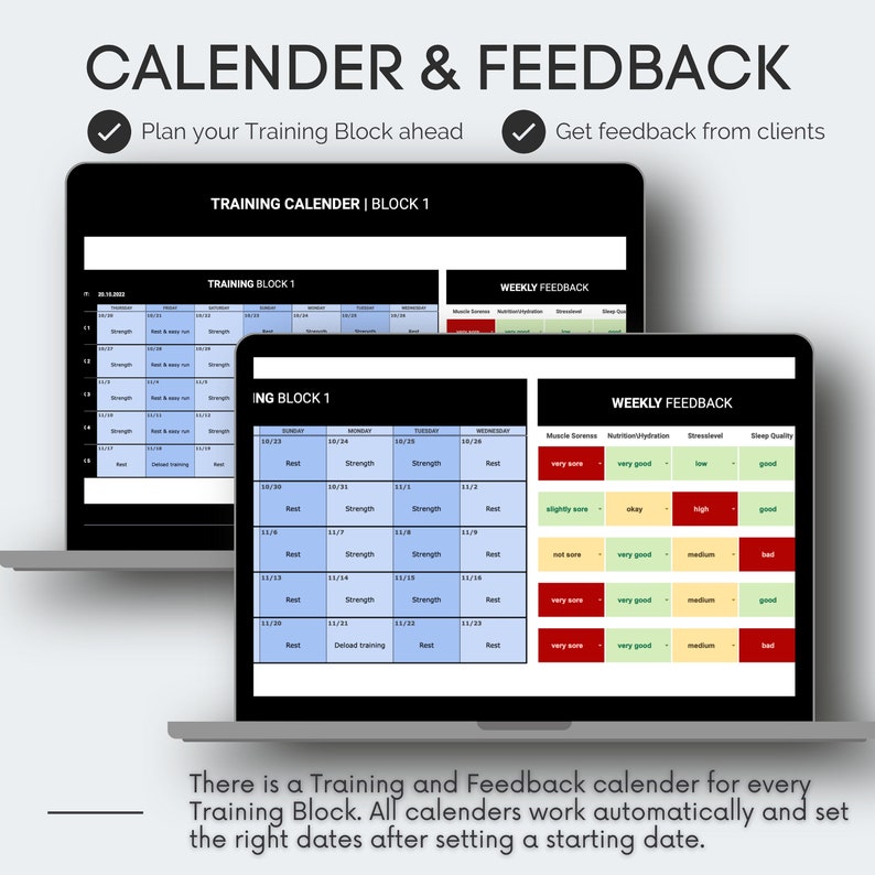 Personal Trainer Workout and Nutrition Spreadsheet for Google - Etsy