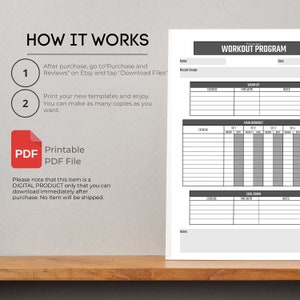 Personal Trainer Workout Tracker Template Printable Exercise Planner ...