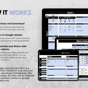 Personal Trainer Workout and Nutrition Spreadsheet for Google Sheets ...