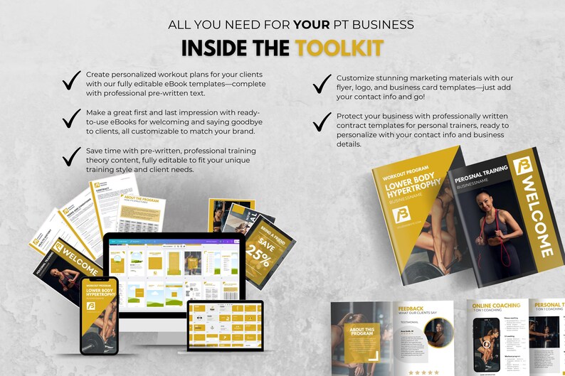Personal Trainer Template Editable With Canva, Fitness Coaching ...