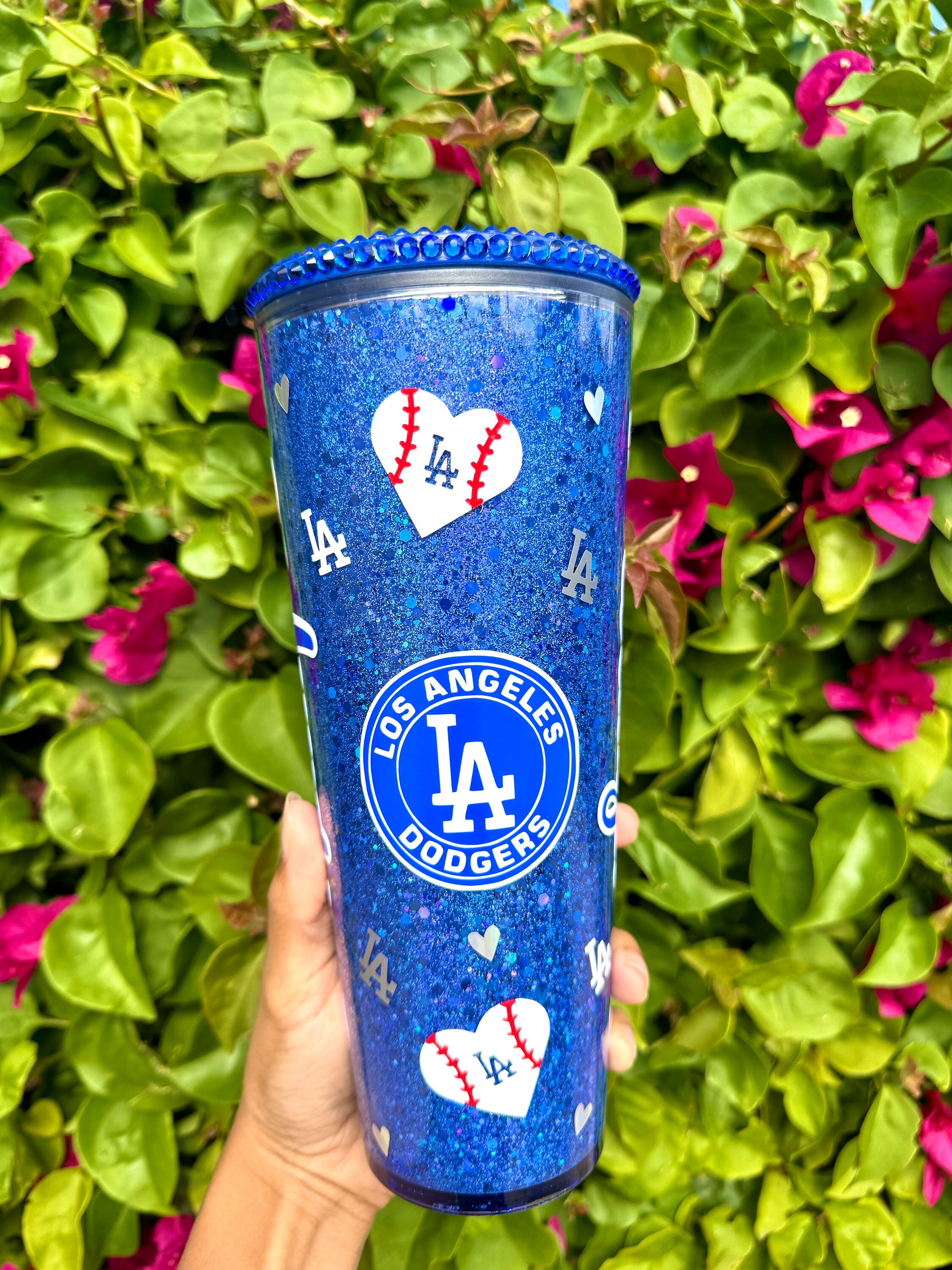 Dodgers Baseball Glitter Tumbler - Etsy