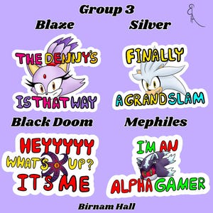 Sonic Snapcube Inspired Fan Art Stickers - Sonic Eggman Shadow Knuckles ...