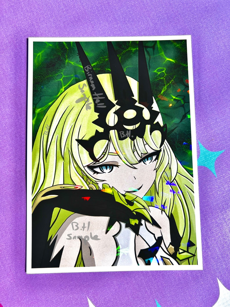 Genshin Impact, Honkai 3rd, HSR, Sailor Scout Holographic 5x7 Inch ...