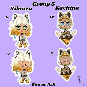 Genshin Impact Honkai Impact 3rd Zenless Zone Zero Chibi Vinyl Stickers ...