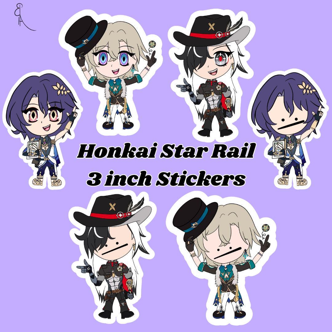 HSR Honkai Star Rail Chibi 3 Inch Stickers Boothill, Aventurine - Etsy