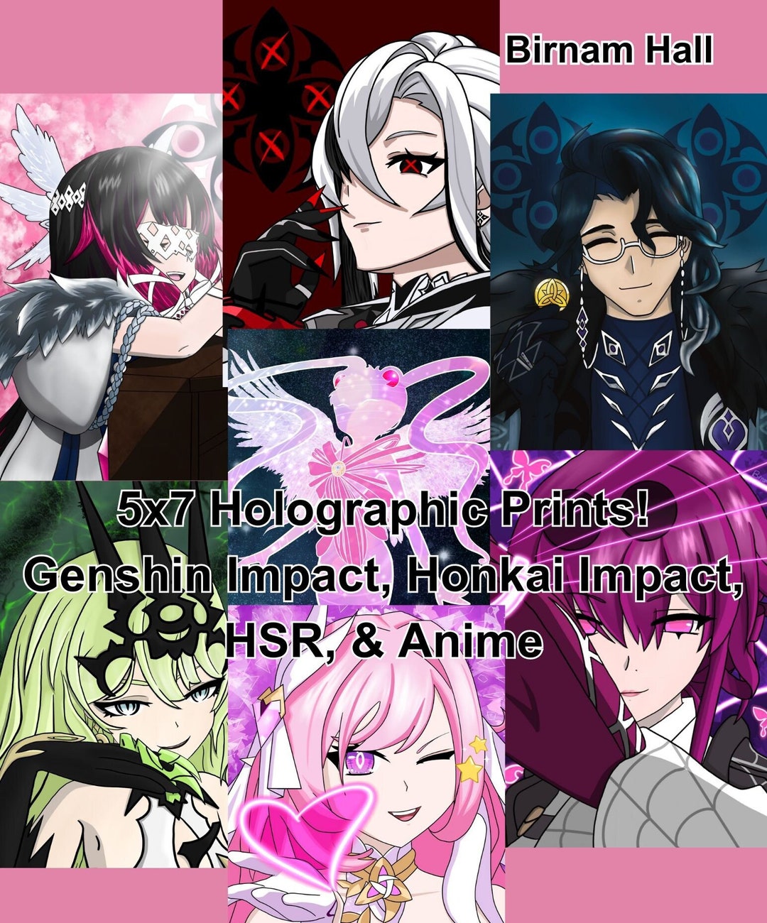 Genshin Impact, Honkai 3rd, HSR, Sailor Scout Holographic 5x7 Inch ...