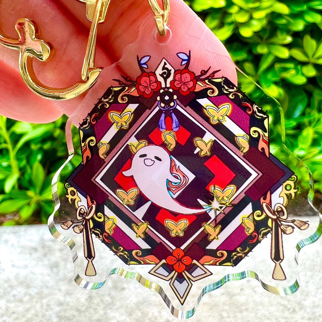 Hu Tao Inspired Genshin Impact Acrylic Keychain - Etsy
