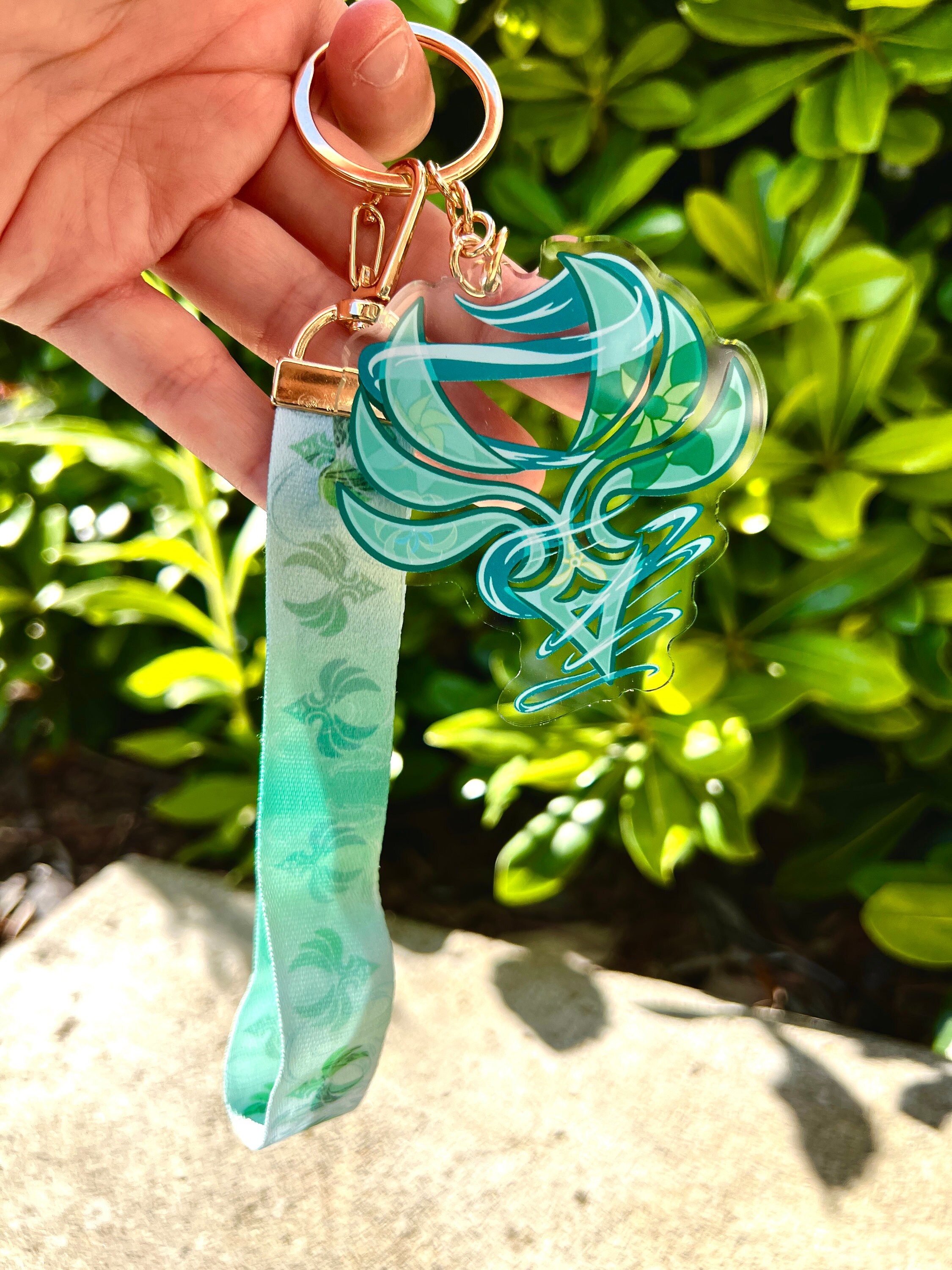 Genshin Inspired Elemental Keychain Lanyards - Etsy