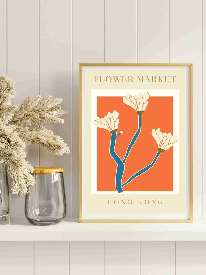 Flowers, Exhibition Poster, Flower Market, Fine Wall Art, Graphic Art ...