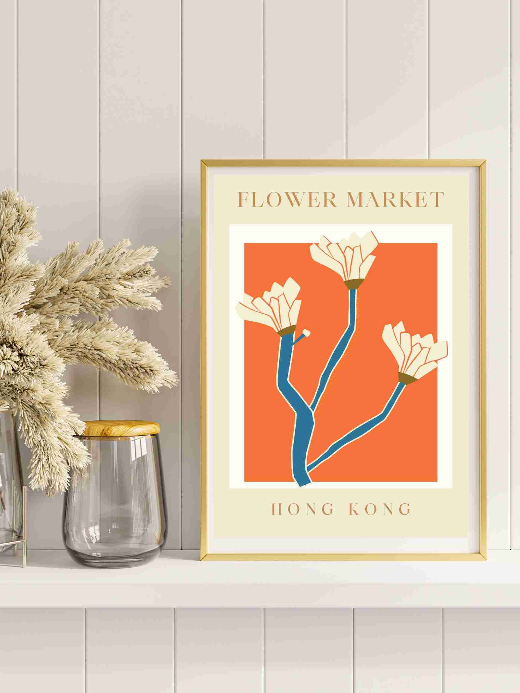 Flowers, Exhibition Poster, Flower Market, Fine Wall Art, Graphic Art ...