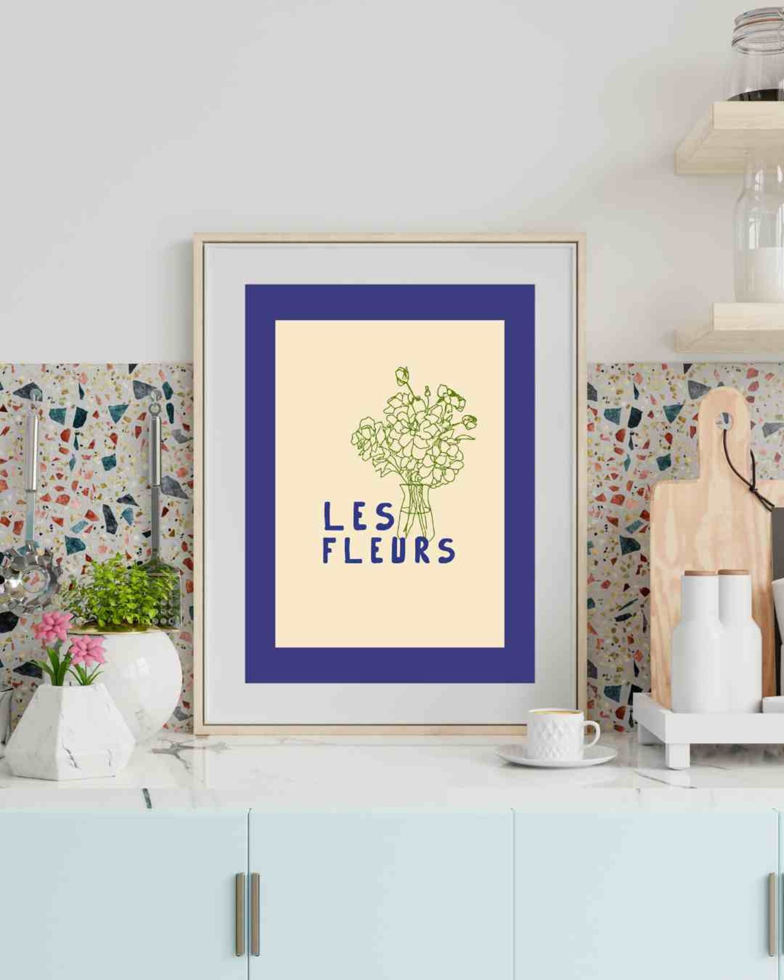 Flowers, Exhibition Poster, Flower Market, Fine Wall Art, Graphic Art ...