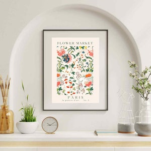 Flowers, Exhibition Poster, Flower Market, Fine Wall Art, Graphic Art ...