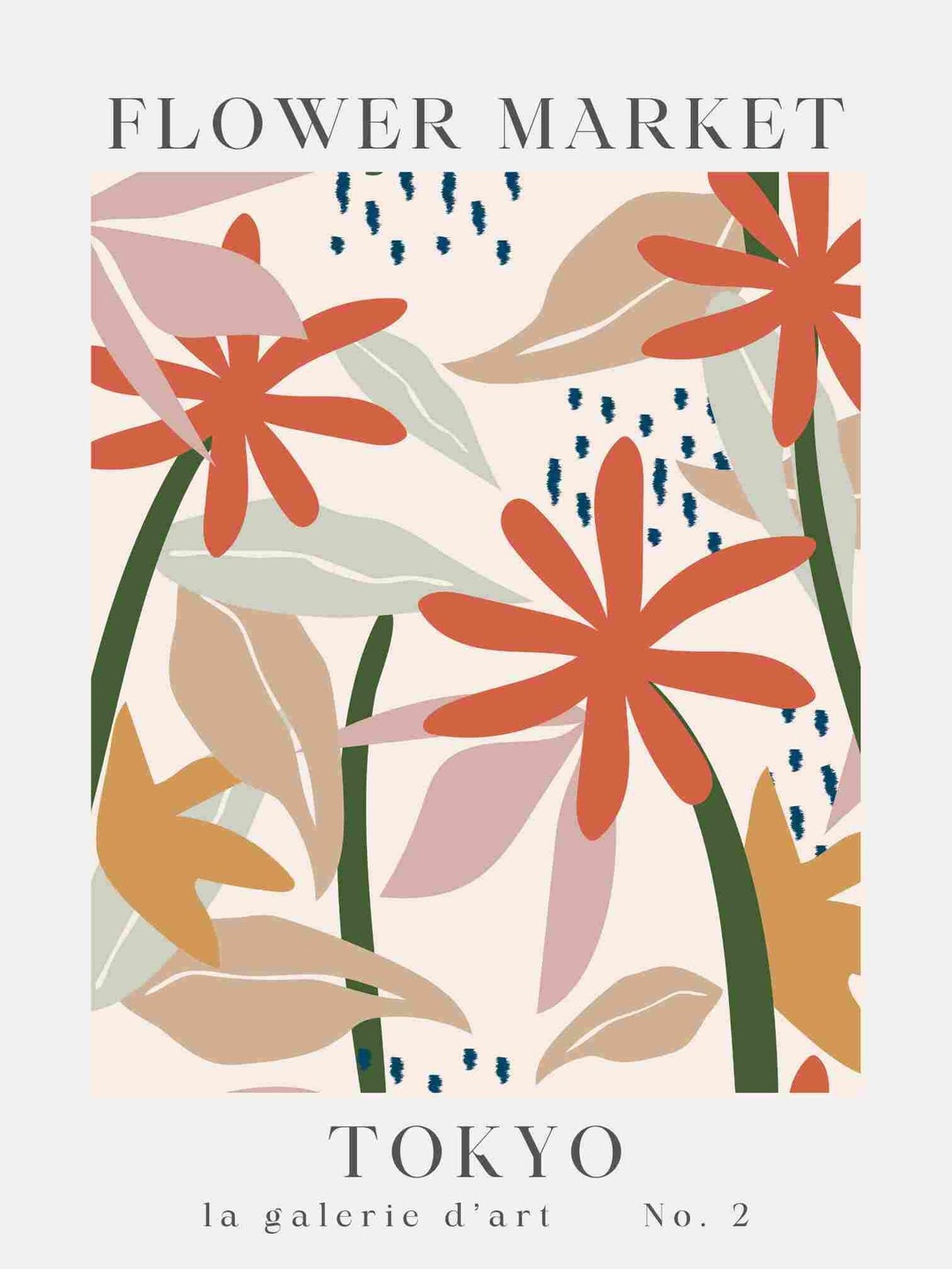 Flowers, Exhibition Poster, Flower Market, Fine Wall Art, Graphic Art ...