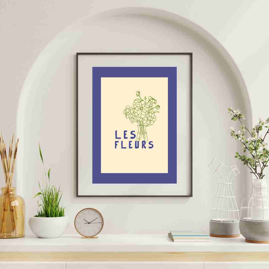 Flowers, Exhibition Poster, Flower Market, Fine Wall Art, Graphic Art ...